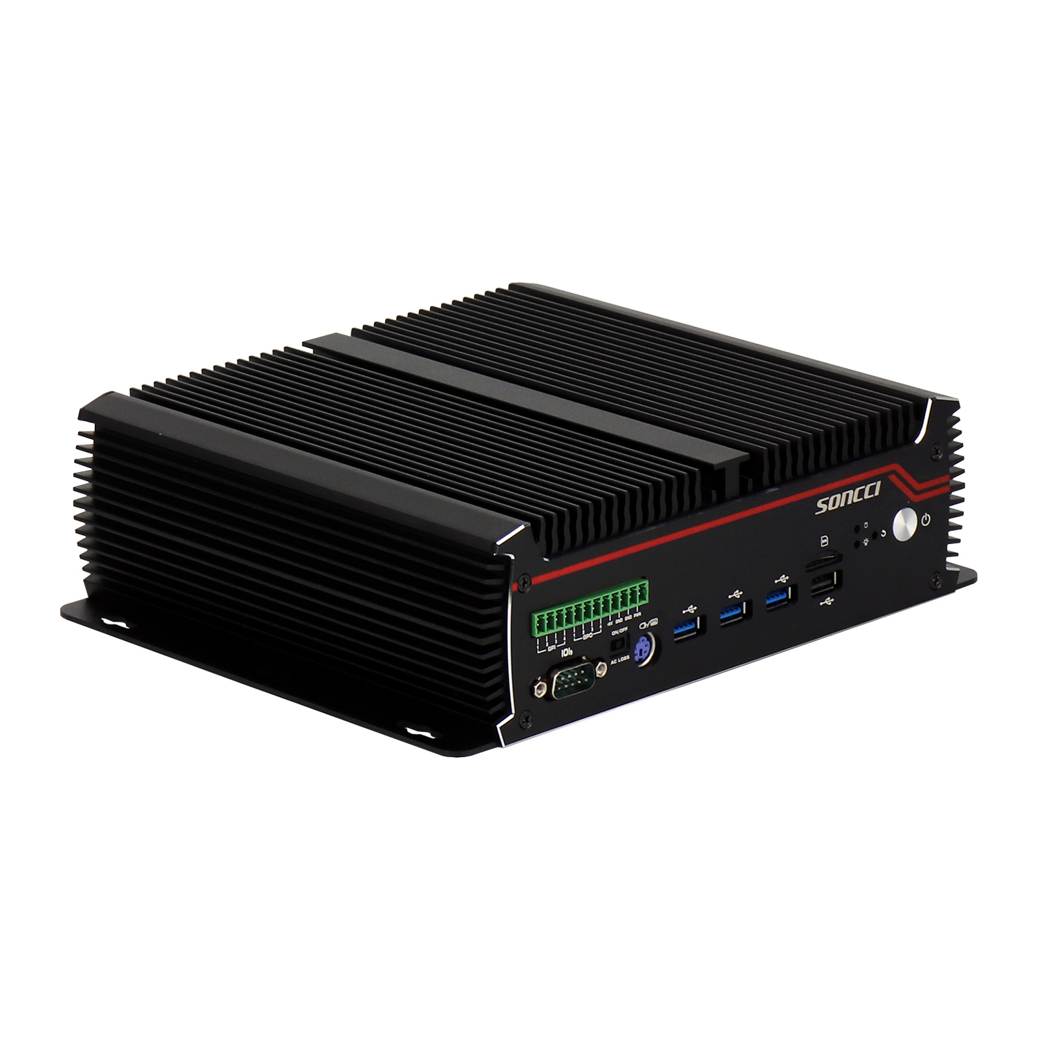 SCI-S5010C6 Dual network port 6 serial port GPIO fanless embedded computer | Soncci US | soncci.com